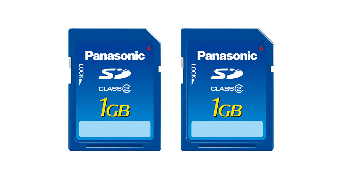 概要 1GB SDメモリーカード2枚パック RP-SDR01GL2P | アクセサリー | Panasonic