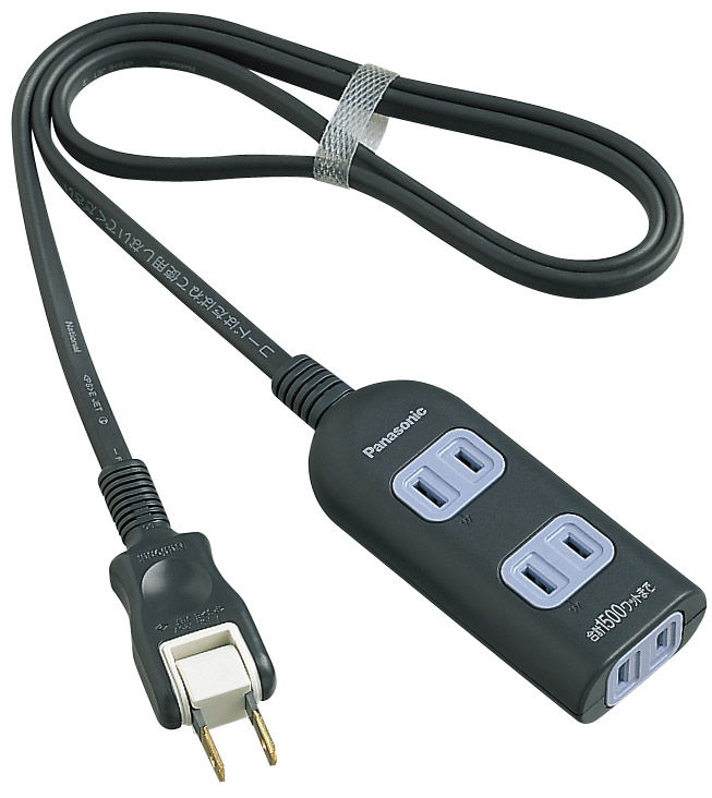 詳細情報 ザ・タップベーシックII（3コ口）（2m）（ブラック） WHA2823BKP | 配線器具 | Panasonic