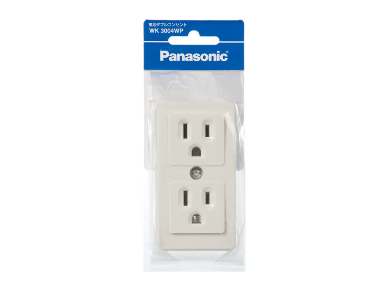 詳細情報 接地ダブルコンセント WK3004WP | 配線器具 | Panasonic